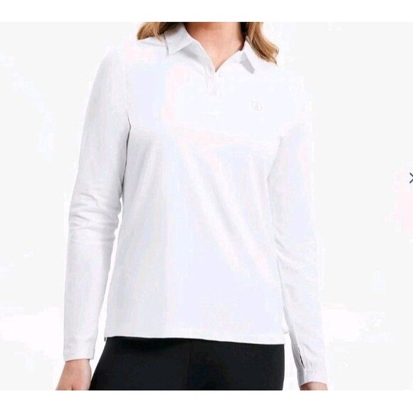 Solbari | Tops | Solbari Womens White Long Sleeve Spf 5 Polo Shirt ...